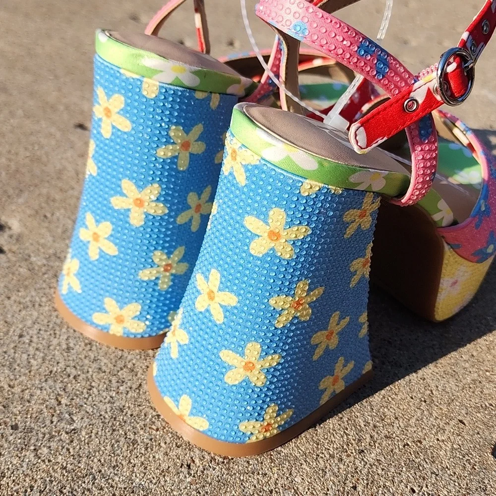 Gianni Bini | Shoes | Gianni Bini Ultimate Floral Rainbow Rhinestone ...